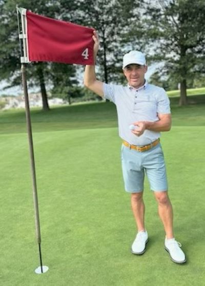 Ryan Orcutt cards a Hole-in-One at Donald Ross Better-Ball